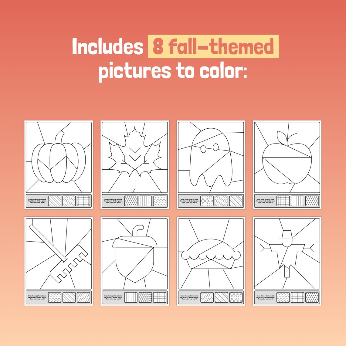 Pop Art Fall Coloring Pages Autumn Coloring Sheets, Fall Bulletin Board ...