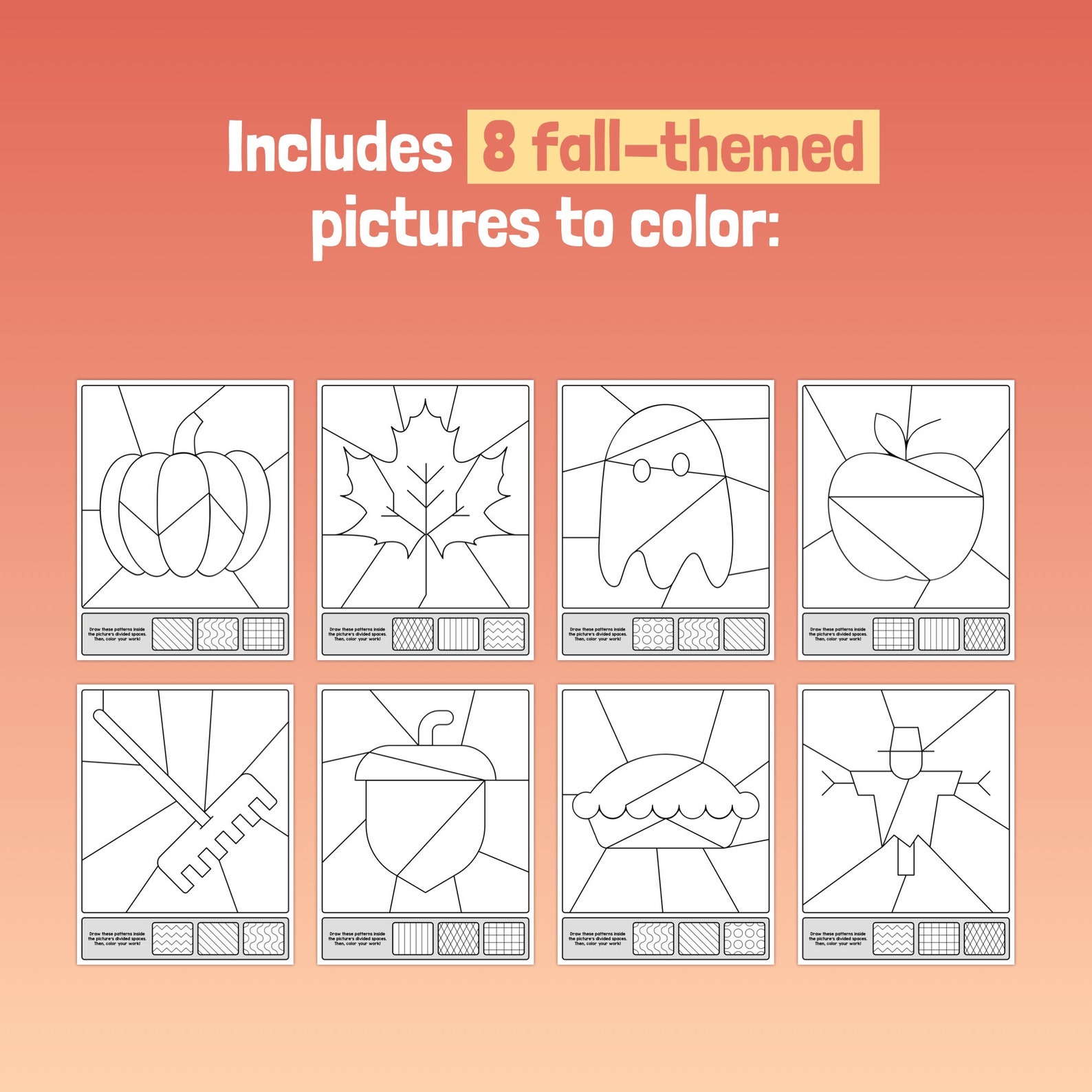 Pop Art Fall Coloring Pages Autumn Coloring Sheets, Fall Bulletin Board ...