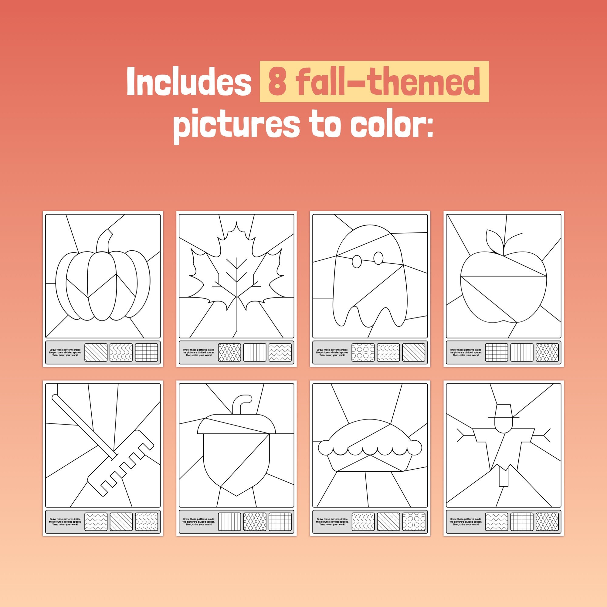 Pop Art Fall Coloring Pages Autumn Coloring Sheets, Fall Bulletin Board ...