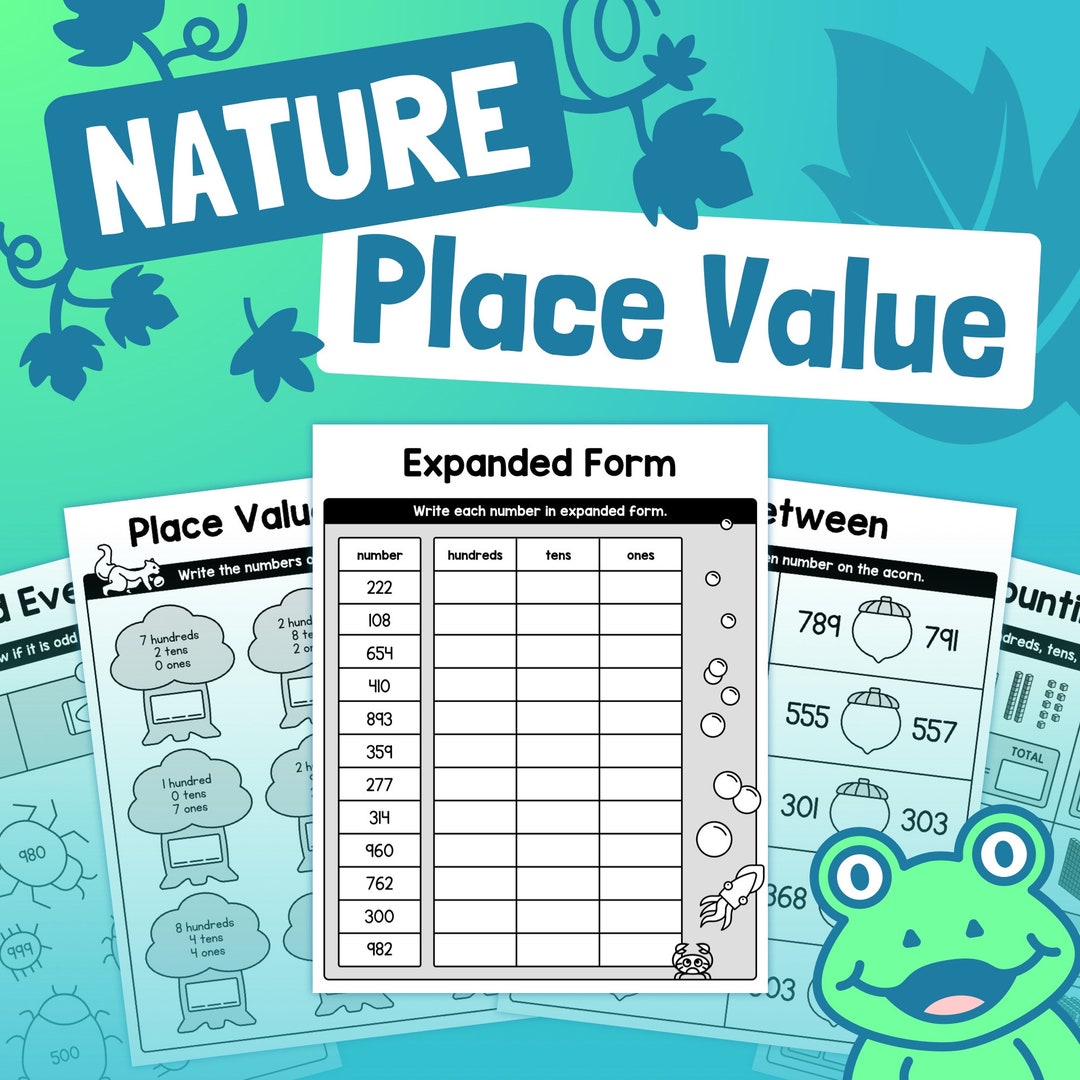No Prep Spring Place Value Worksheets | 1st, 3rd, 2nd Grade Spring Math ...