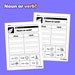 Nouns & Verbs Worksheets and Activities | Kindergarten ELA Language ...