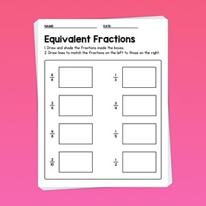 No Prep Fraction Worksheets | 2nd, 3rd, 4th Grade Common Core Math ...
