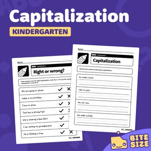 Capitalization Worksheets, Centers, & Activities | Kindergarten ELA ...