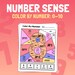 0-10 Number Sense Worksheets | Pre-k, Kindergarten, 1st Grade Color by ...