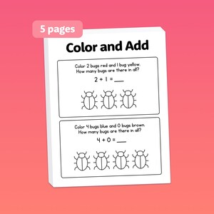 Addition Within 5 Worksheets | Kindergarten Addition Worksheets, Pre-k ...