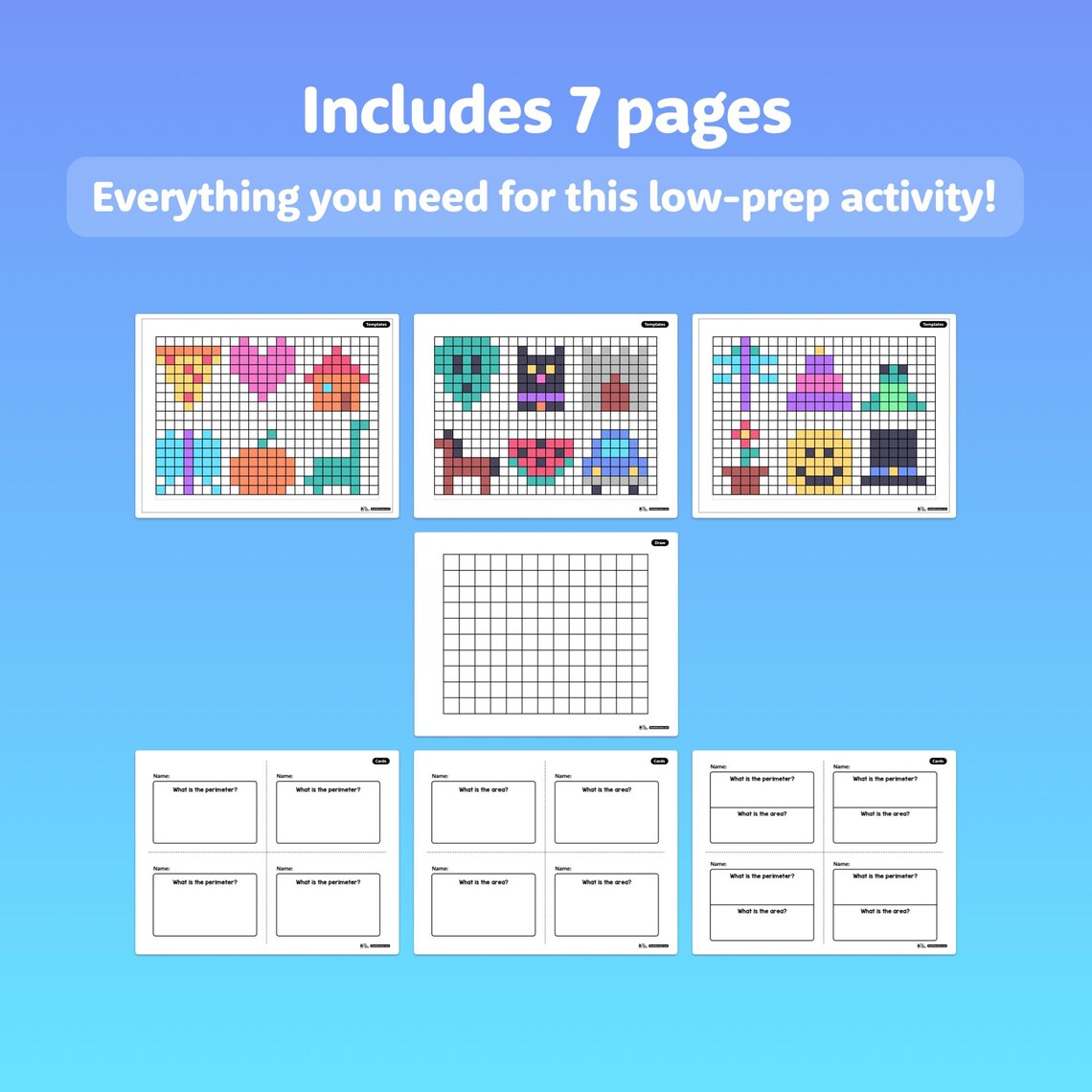 Area and Perimeter Craft for 3rd & 4th Grade Measurement Review (printable PDF) - Etsy