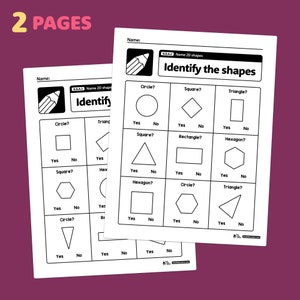 Name 2d Shapes Worksheets | Kindergarten Math Centers, Identifying ...