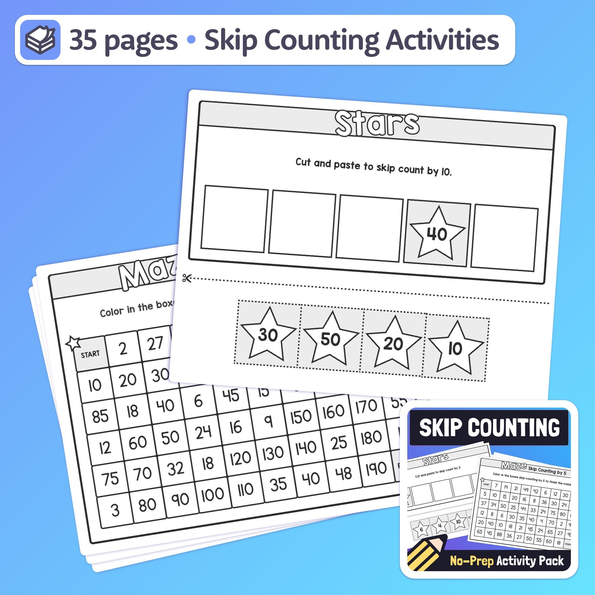No Prep Kindergarten Counting BUNDLE Kindergarten 1st - Etsy