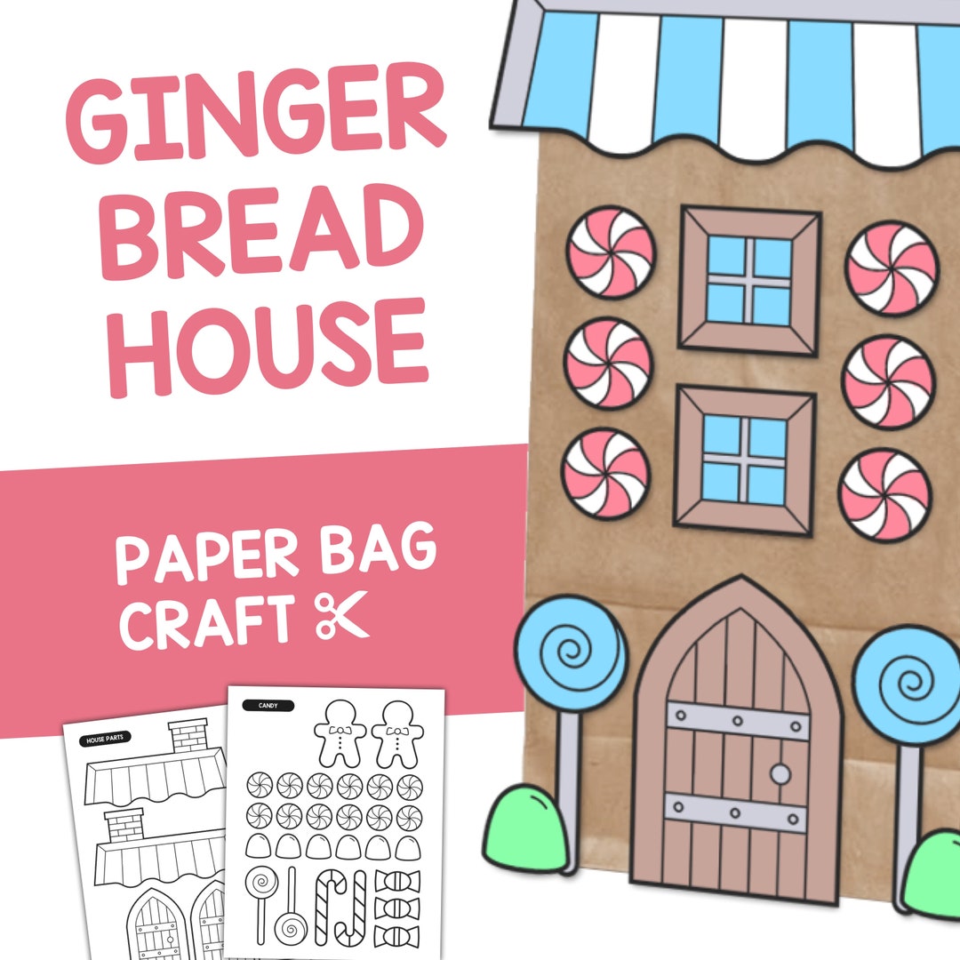 Gingerbread House Craft / Low-prep Art Center Activity / Kindergarten ...