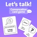 Conversation Game | 1st, 2nd, & 3rd Grade Group Conversation Activity ...