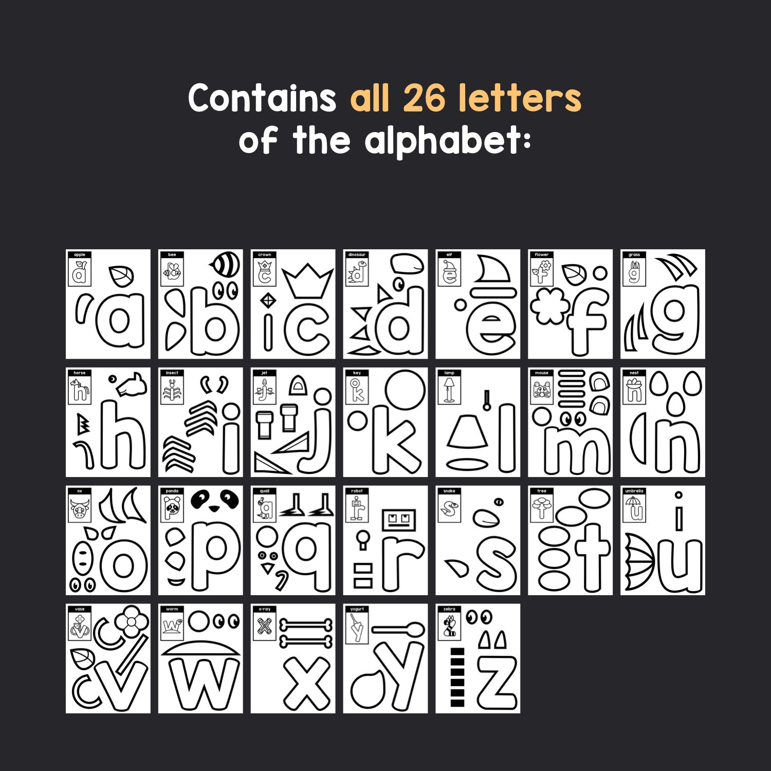 No Prep Alphabet Craft | Pre-k, Kindergarten, & 1st Grade Letters of ...