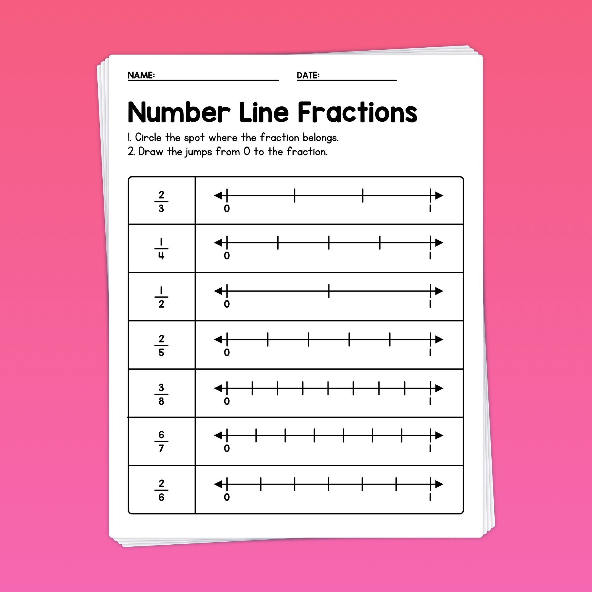 No Prep Fraction Worksheets 2nd, 3rd, 4th Grade Common Core Math ...