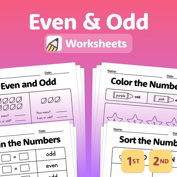 Even And Odd Worksheets For 2nd Grade Odds And Evens | Even And Odd,
