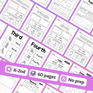 2D Shapes BUNDLE | Kindergarten Shapes, 1st Grade Shapes, 2nd Grade ...