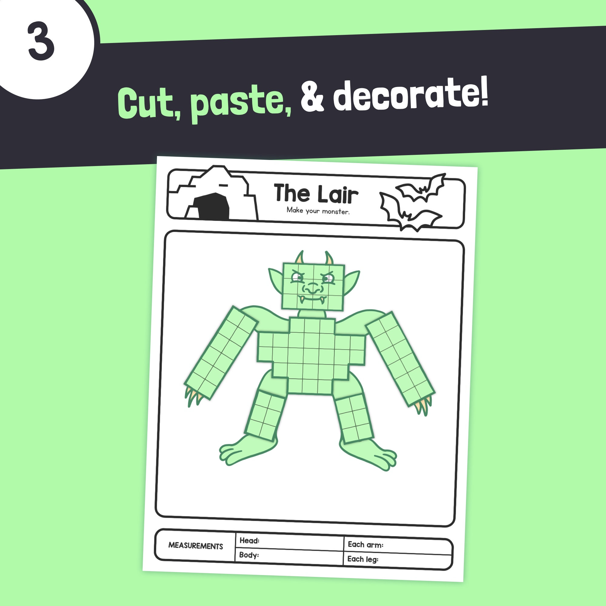 Area & Perimeter Monsters | 3rd, 4th, 5th Grade Halloween Math Center ...