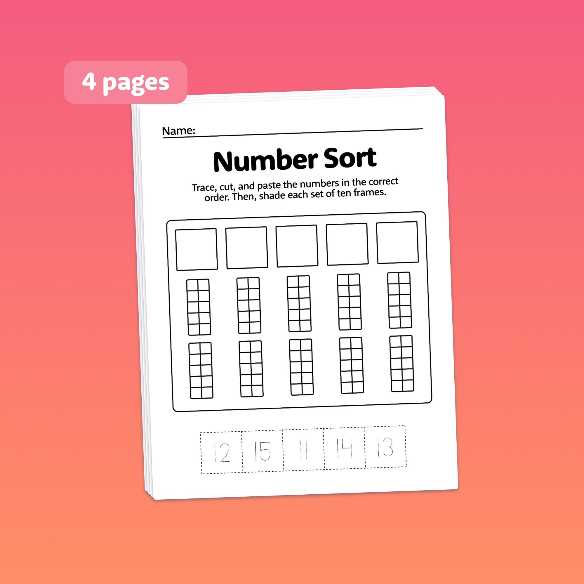 Counting Numbers 11-20 | Kindergarten Number Worksheets, Teen Number ...