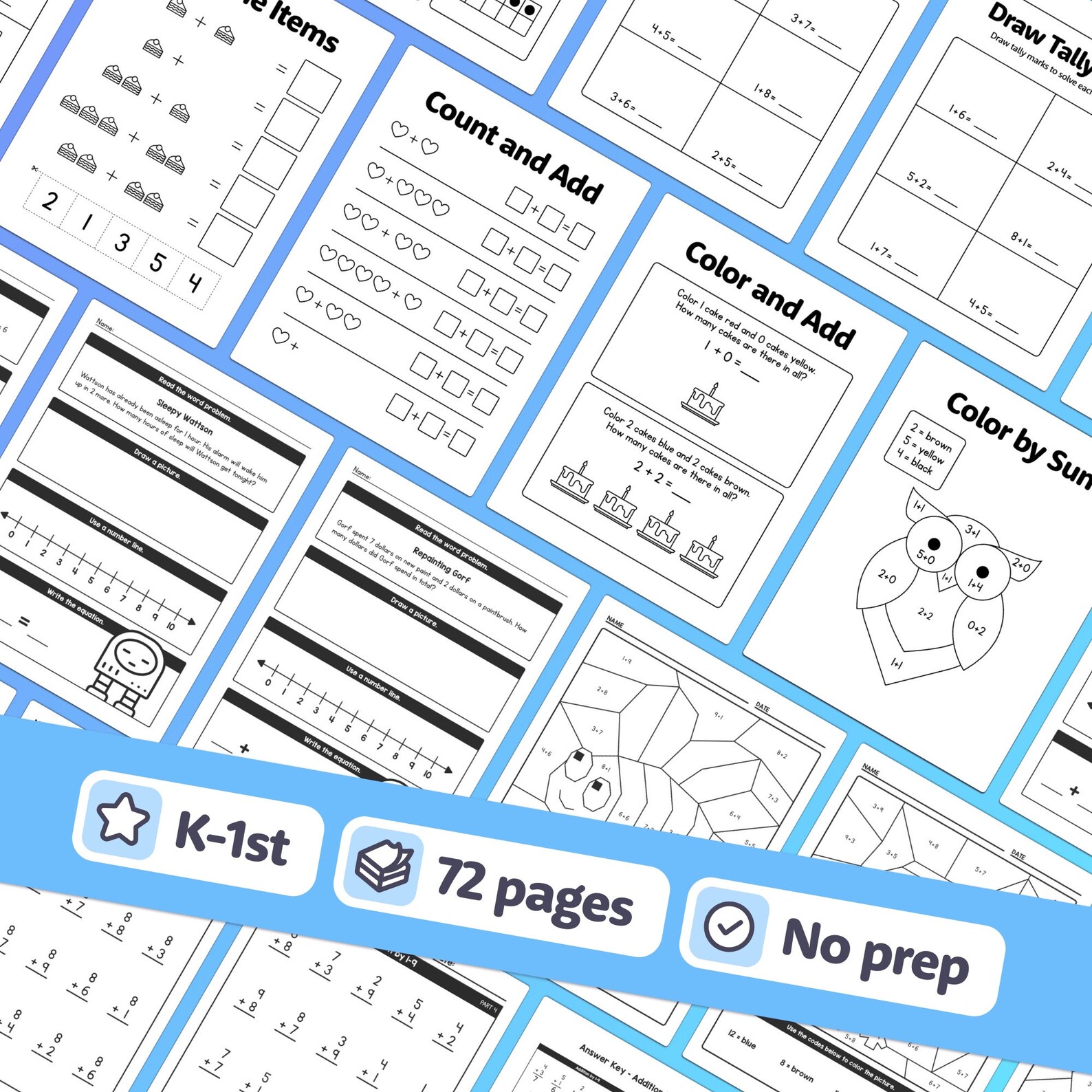 Addition to 10 Bundle | Kindergarten Addition, 1st Grade Addition ...