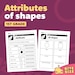 Defining & Non-defining Attributes of Shapes Worksheets | 1st Grade ...