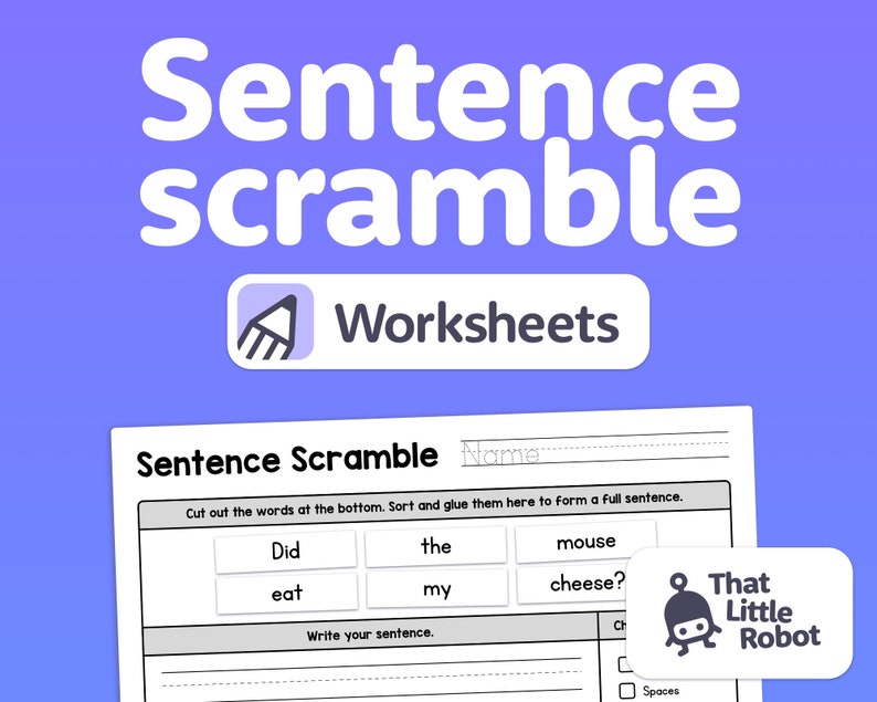 No Prep Building Sentences Worksheets ESL Kindergarten - Etsy