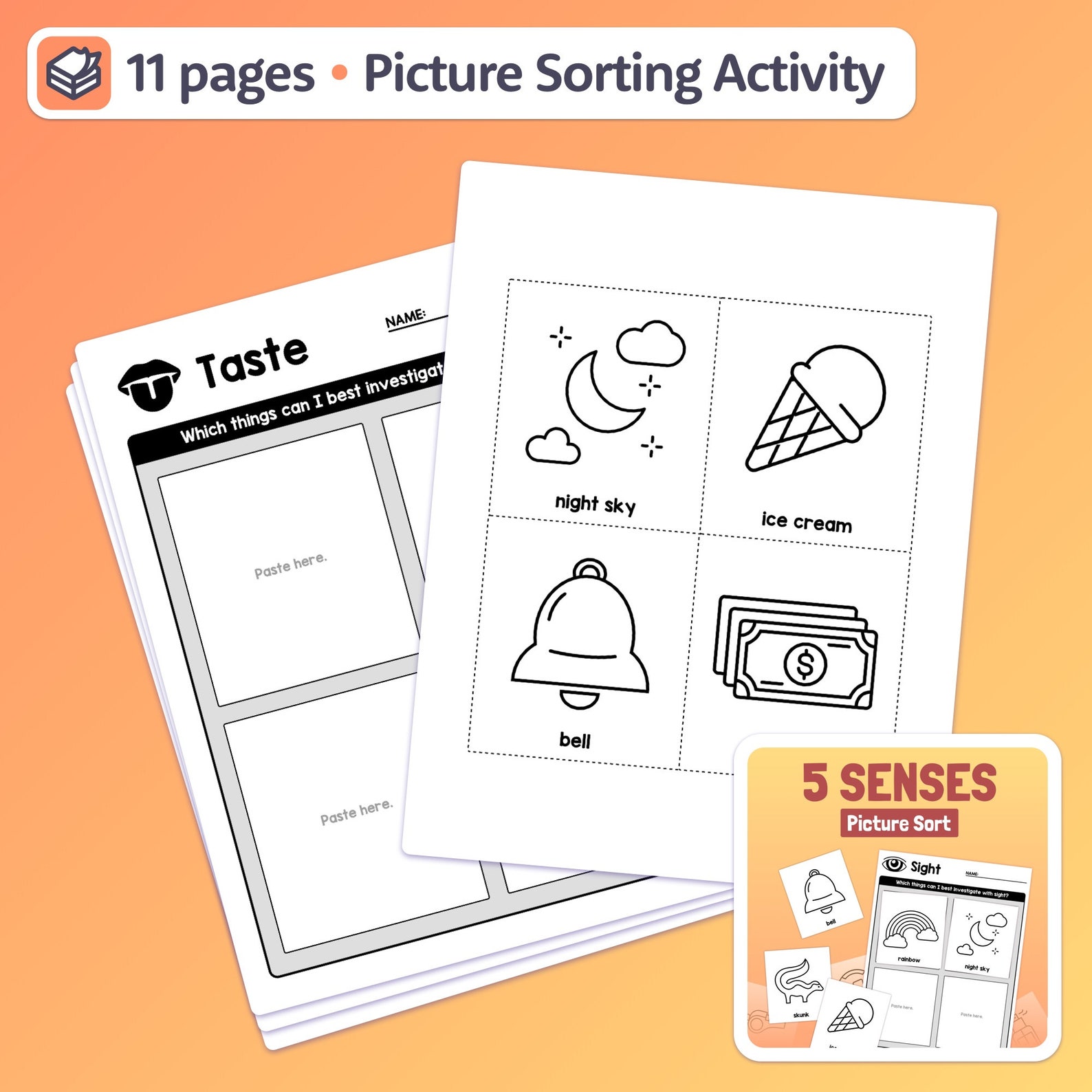5 Senses Bundle | Kindergarten, 1st Grade, 2nd Grade Science, 5 Senses ...