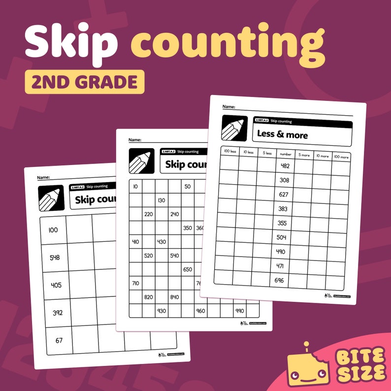 Skip Counting Within 1000 by 5s 10s 100s Worksheets | 2nd Grade Place ...