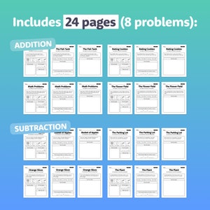2nd Grade Addition and Subtraction Word Problem Worksheets | Addition ...