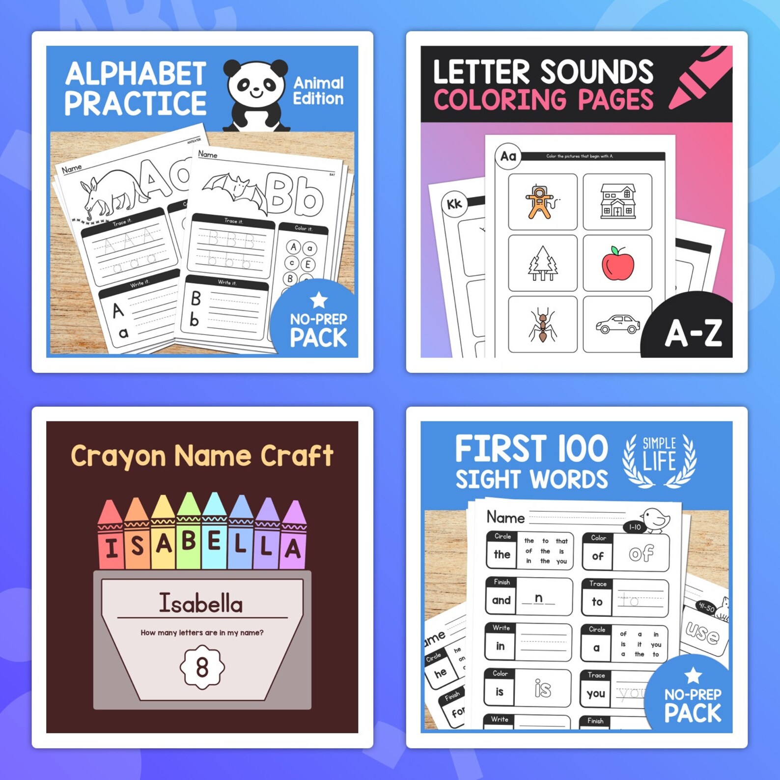Kindergarten English Worksheets, Activities & Centers | ELA Literacy ...