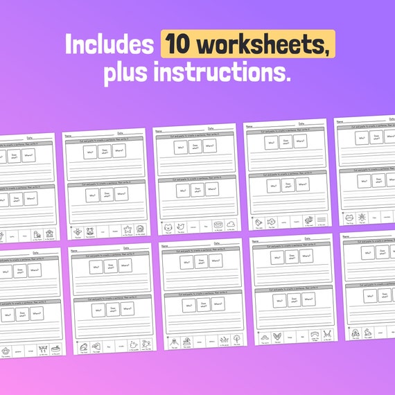 Hojas De Trabajo De Estructura De Oraciones En Formato Pdf