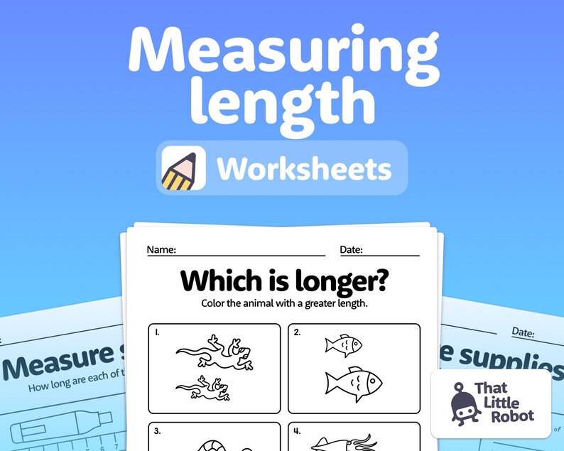 Measuring Length Worksheets 1st Grade Length 2nd Grade - Etsy