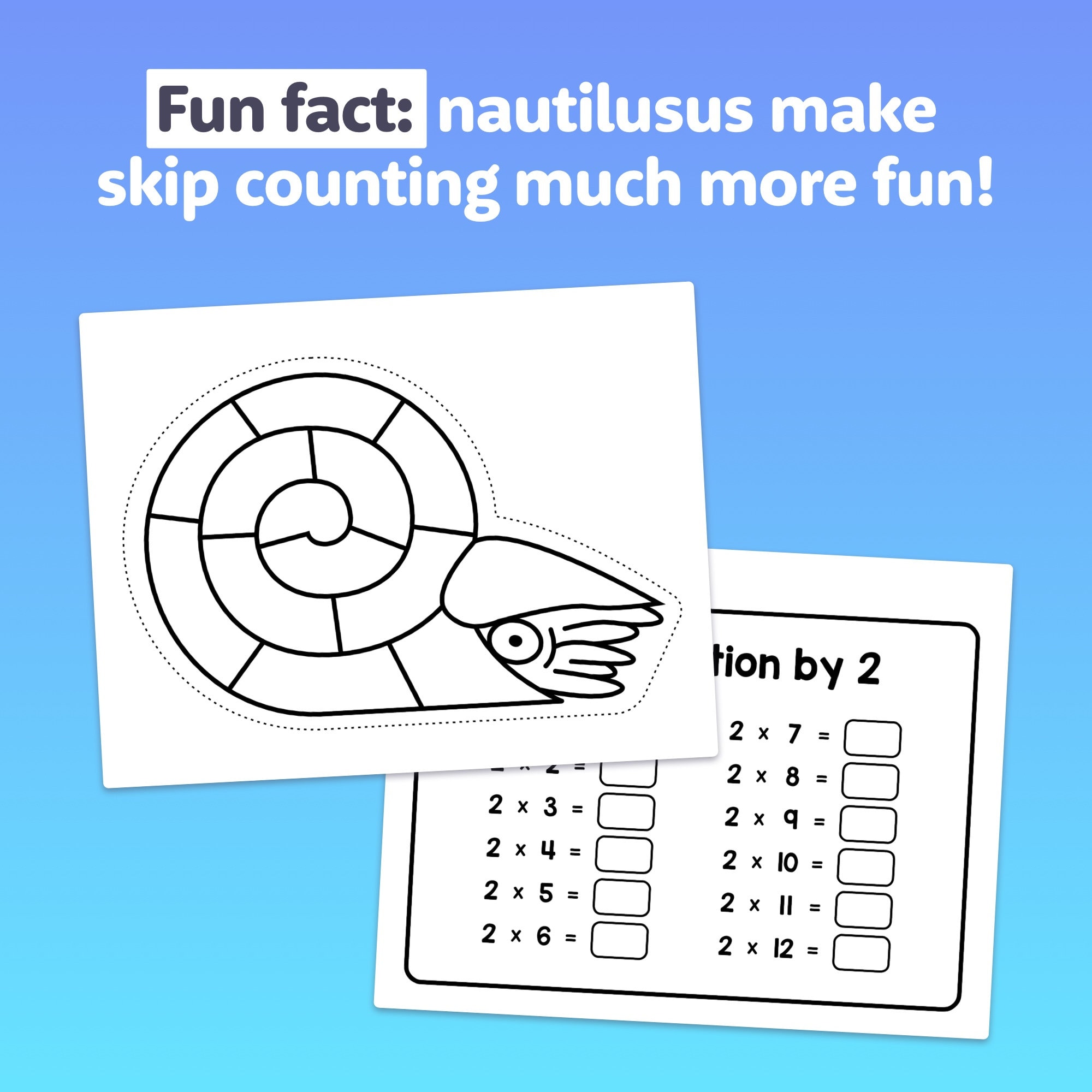 Skip Counting Craft | 1st, 2nd, 3rd Grade Skip Counting Activity, No ...