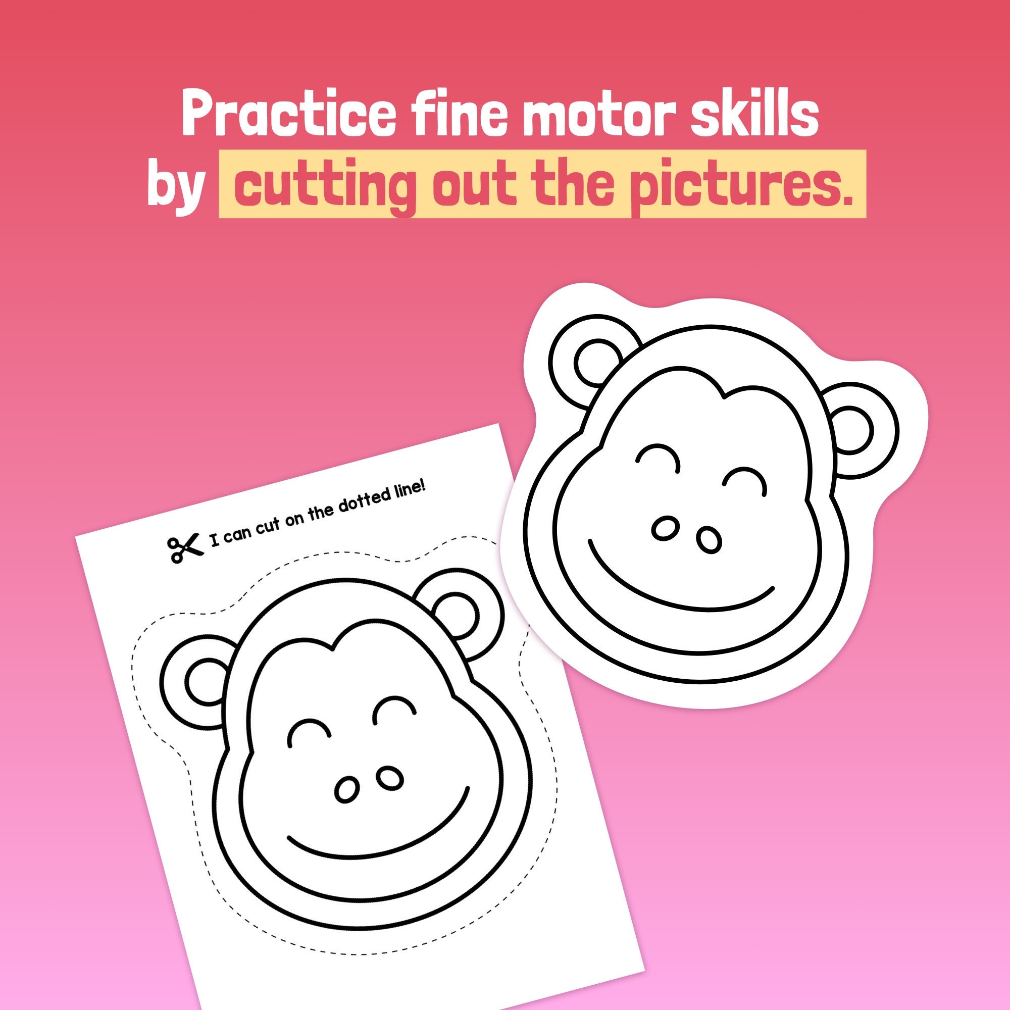 Scissor Skills Activity | Cutting Practice, Kindergarten Fine Motor ...