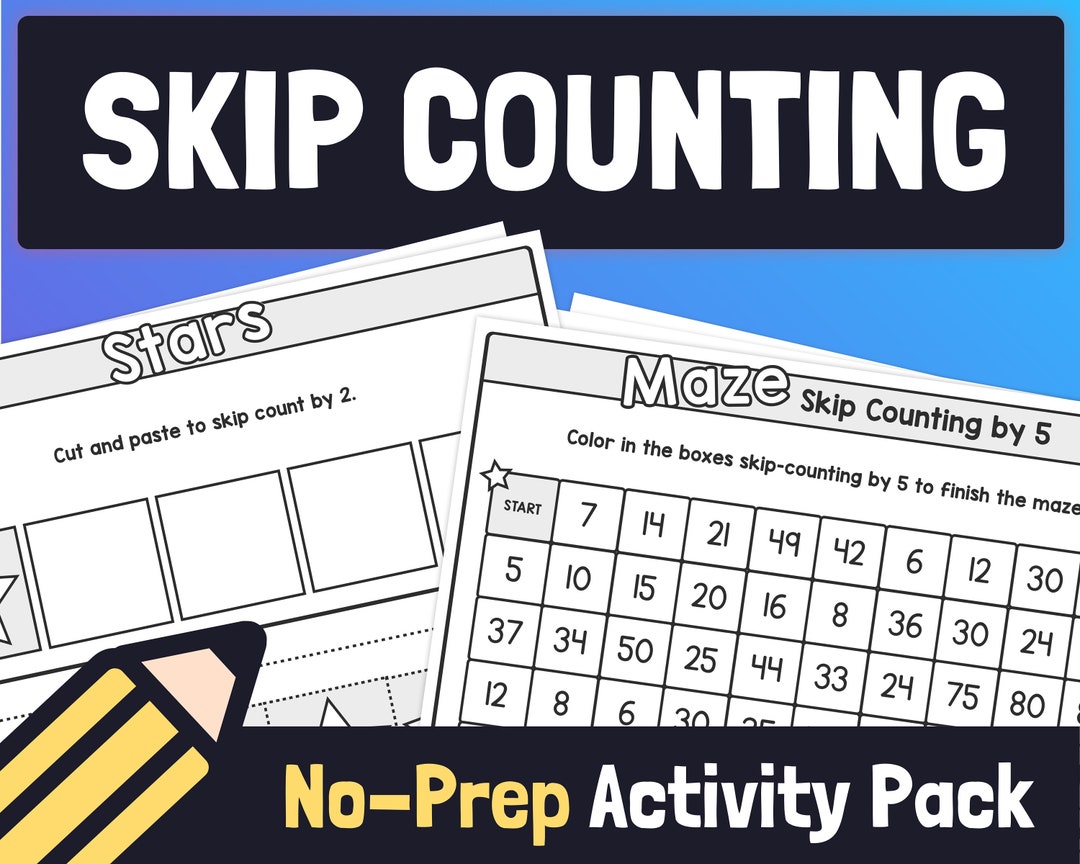Skip Counting by 2-10 Kindergarten 1st 2nd Grade Skip - Etsy