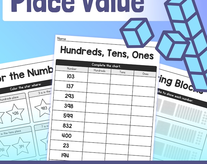 Place Value Activity Roll It, Make It - Etsy
