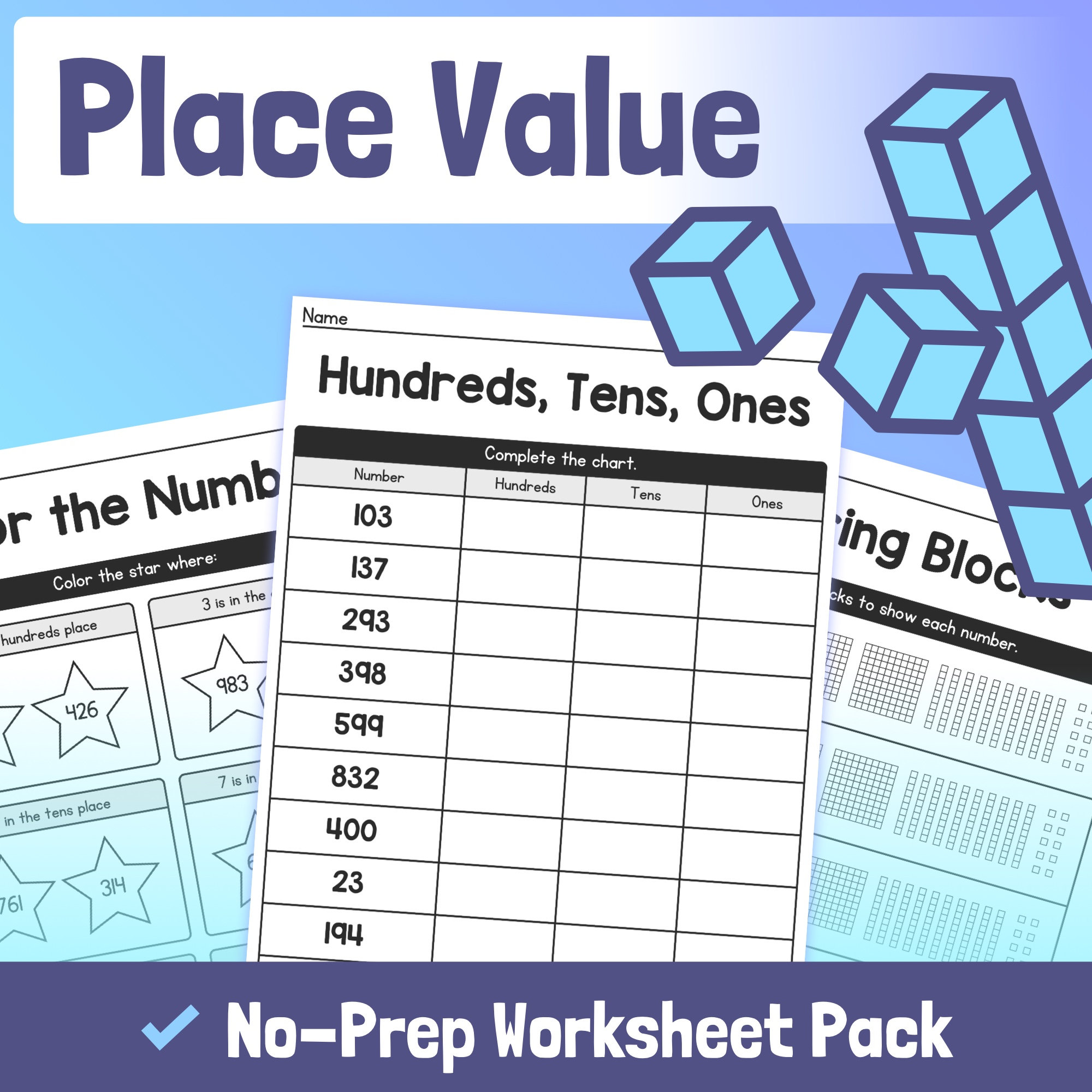 Place Value Worksheets | 1st, 2nd, 3rd Grade Common Core Math – Ones ...
