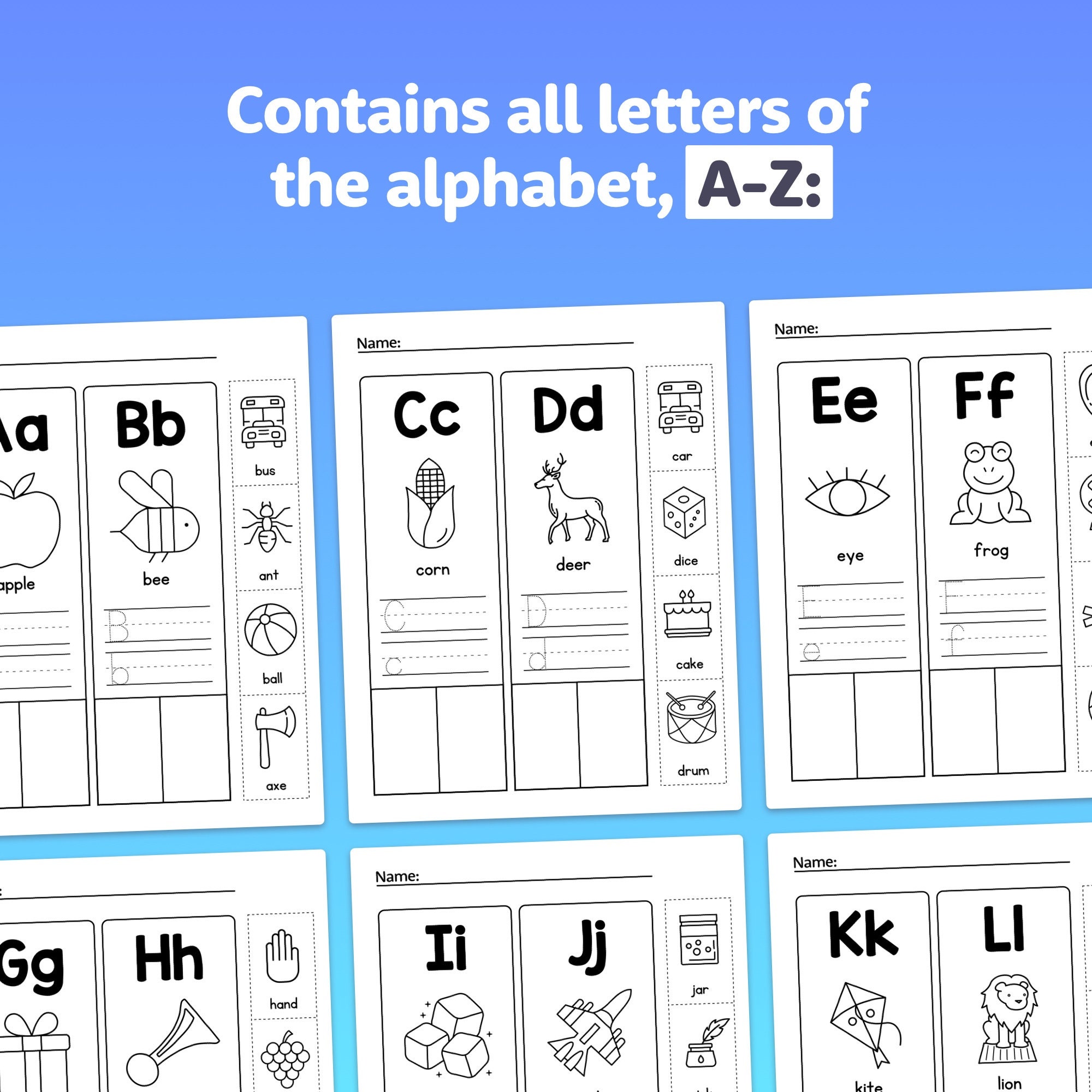 Beginning Sounds Worksheets | Kindergarten Alphabet Letter Sounds ...