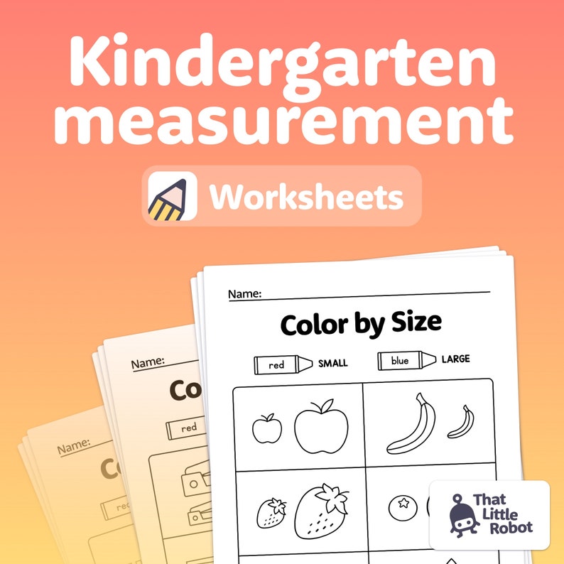 Kindergarten Measurement Worksheets | Comparing Size, Length, Height ...