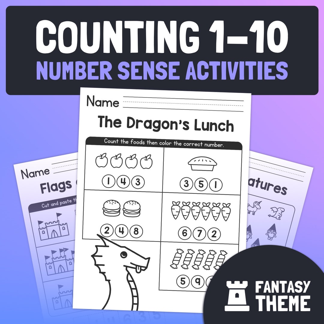Practice Counting Worksheets | Kindergarten & 1st Grade, Count to 10 ...