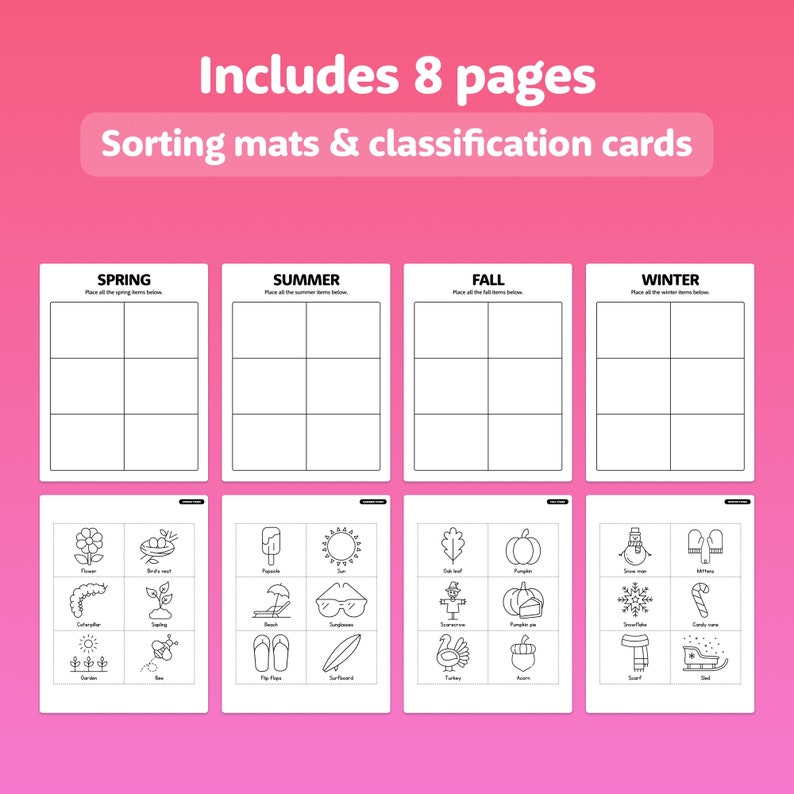 Seasons of the Year Activity | No Prep Pre-k, Kindergarten, & 1st Grade ...