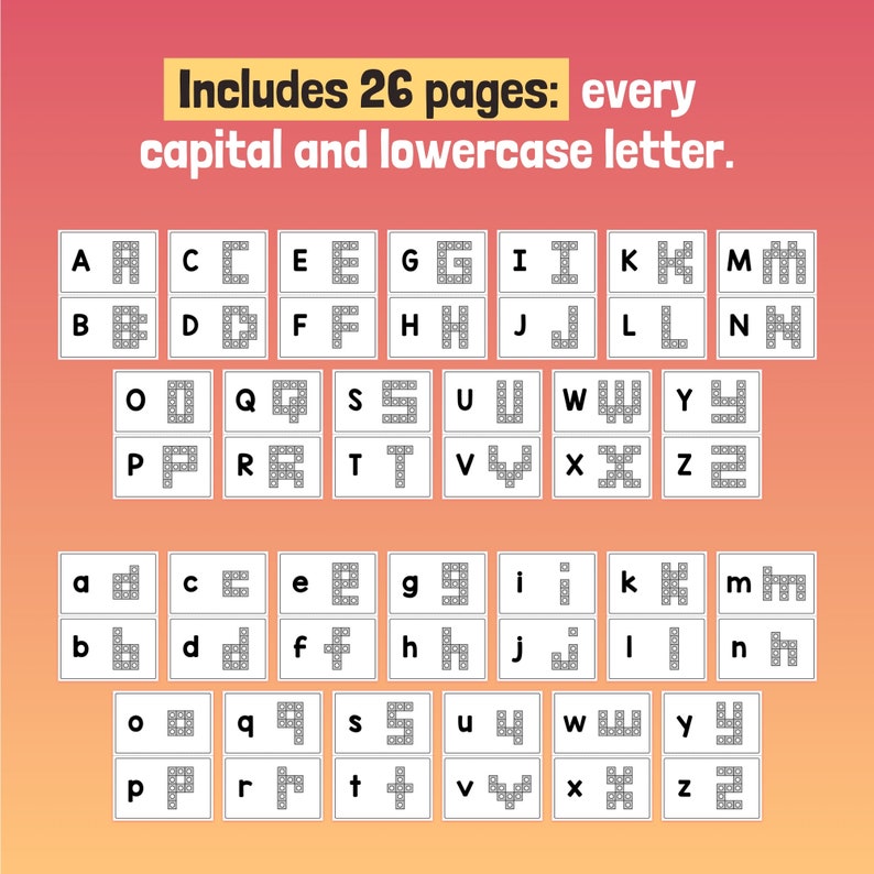 Snap Block Alphabet Center | Pre-k & Kindergarten Morning Tub Alphabet ...