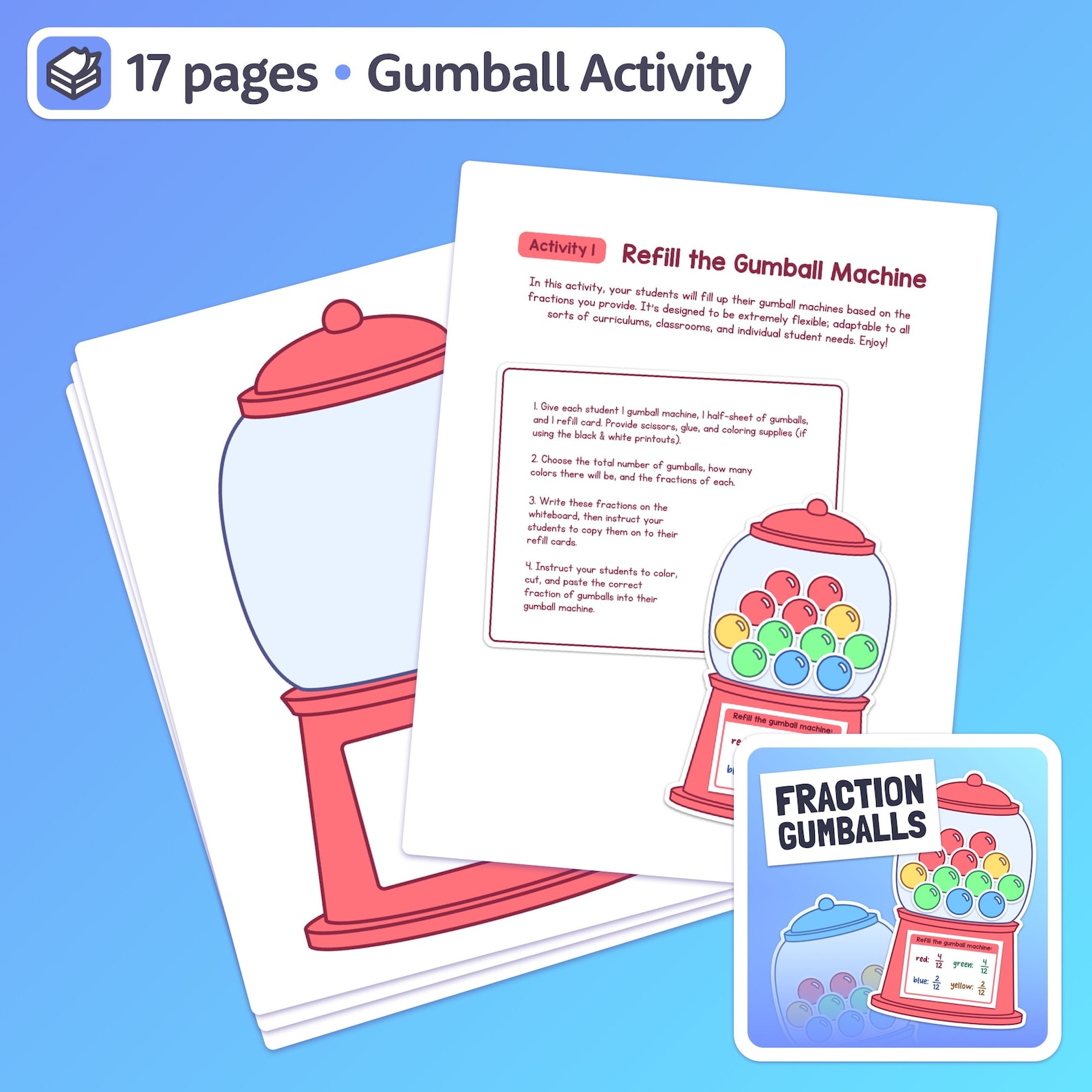 No Prep Fractions Bundle | 2nd, 4th, 3rd Grade Fraction Activities ...