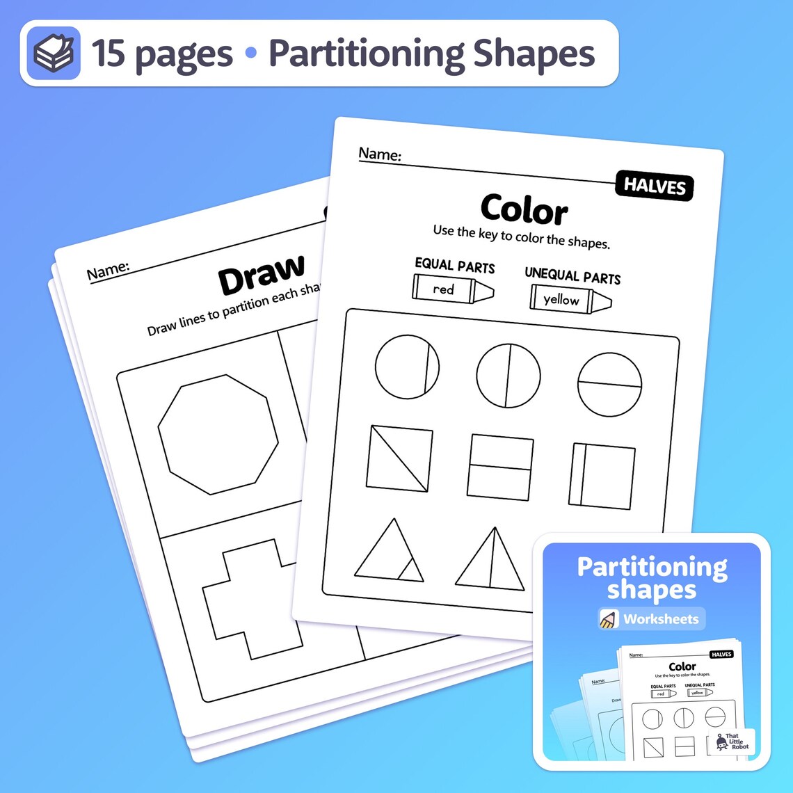2D Shapes BUNDLE | Kindergarten Shapes, 1st Grade Shapes, 2nd Grade ...