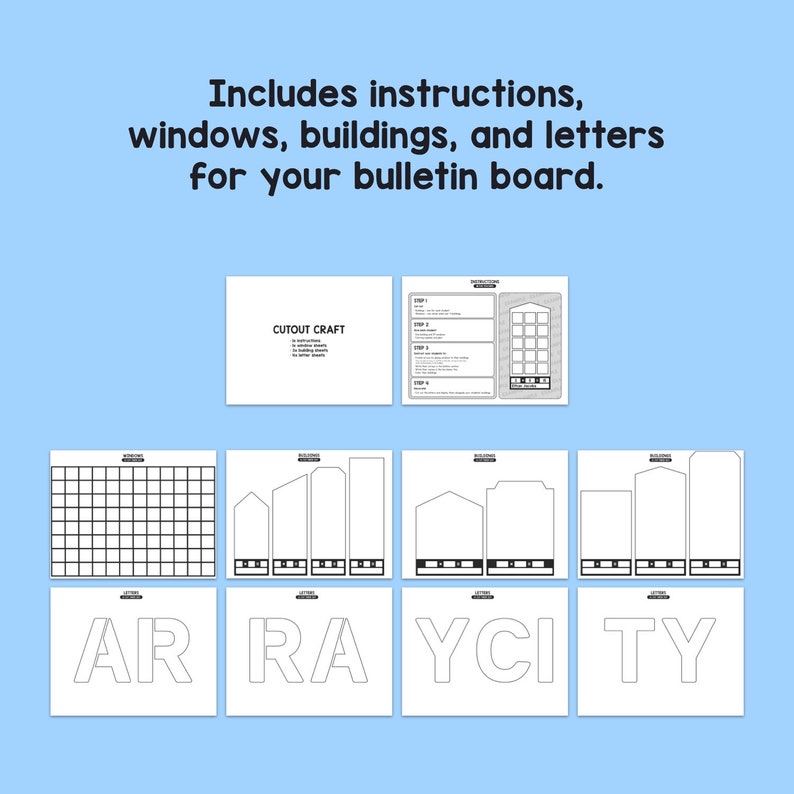 Array City Math Craft | 2nd, 3rd, 4th Grade Multiplication Arrays ...