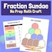 No Prep Fractions Activity | Sundae Fraction Craft, 3rd Grade Fractions ...