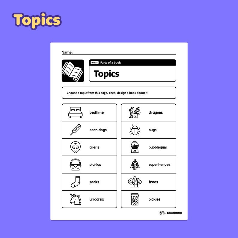 Parts of a Book Activity | Kindergarten Front Cover, Back Cover ...