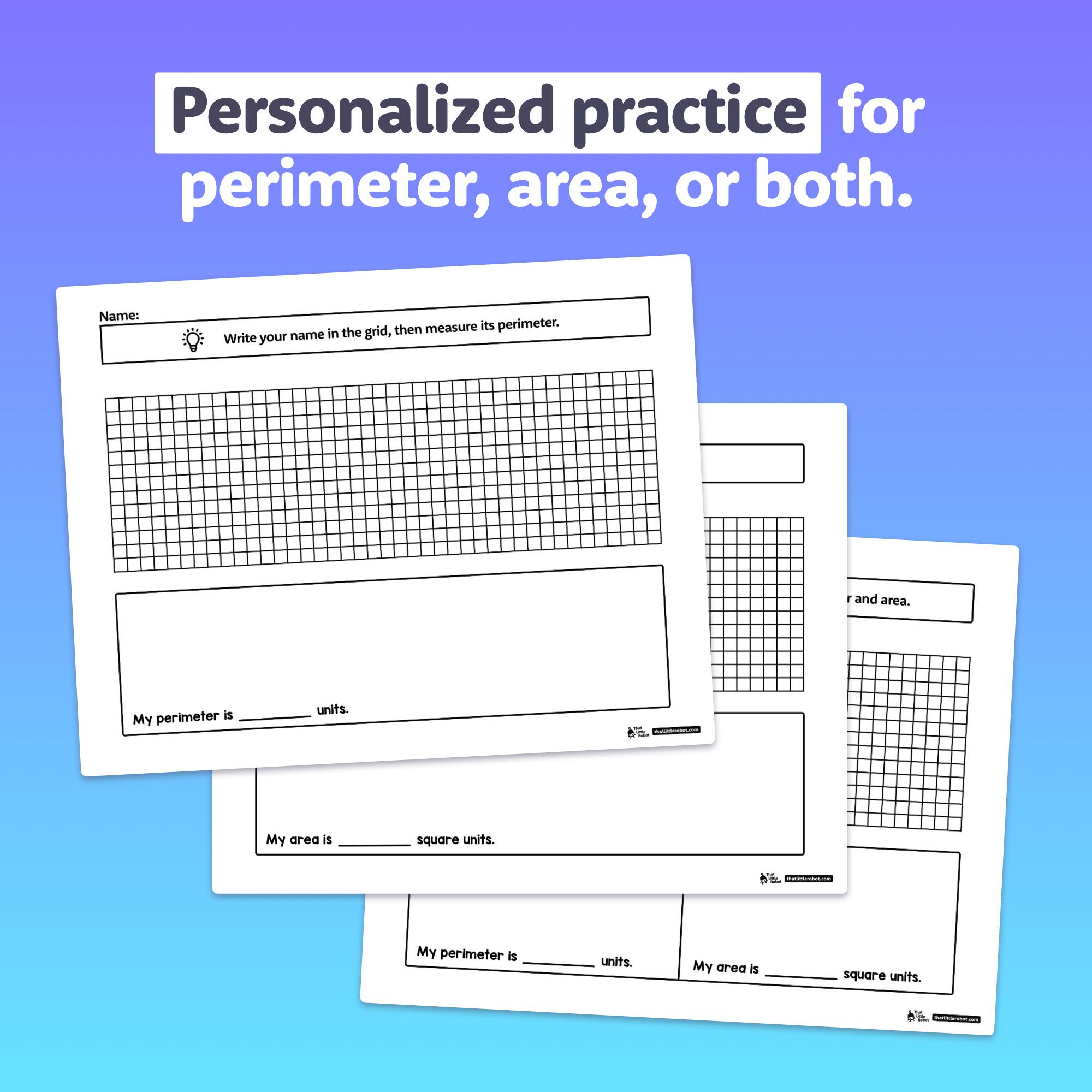 Perimeter and Area Activity | 3rd & 4th Grade Math Center | No Prep ...