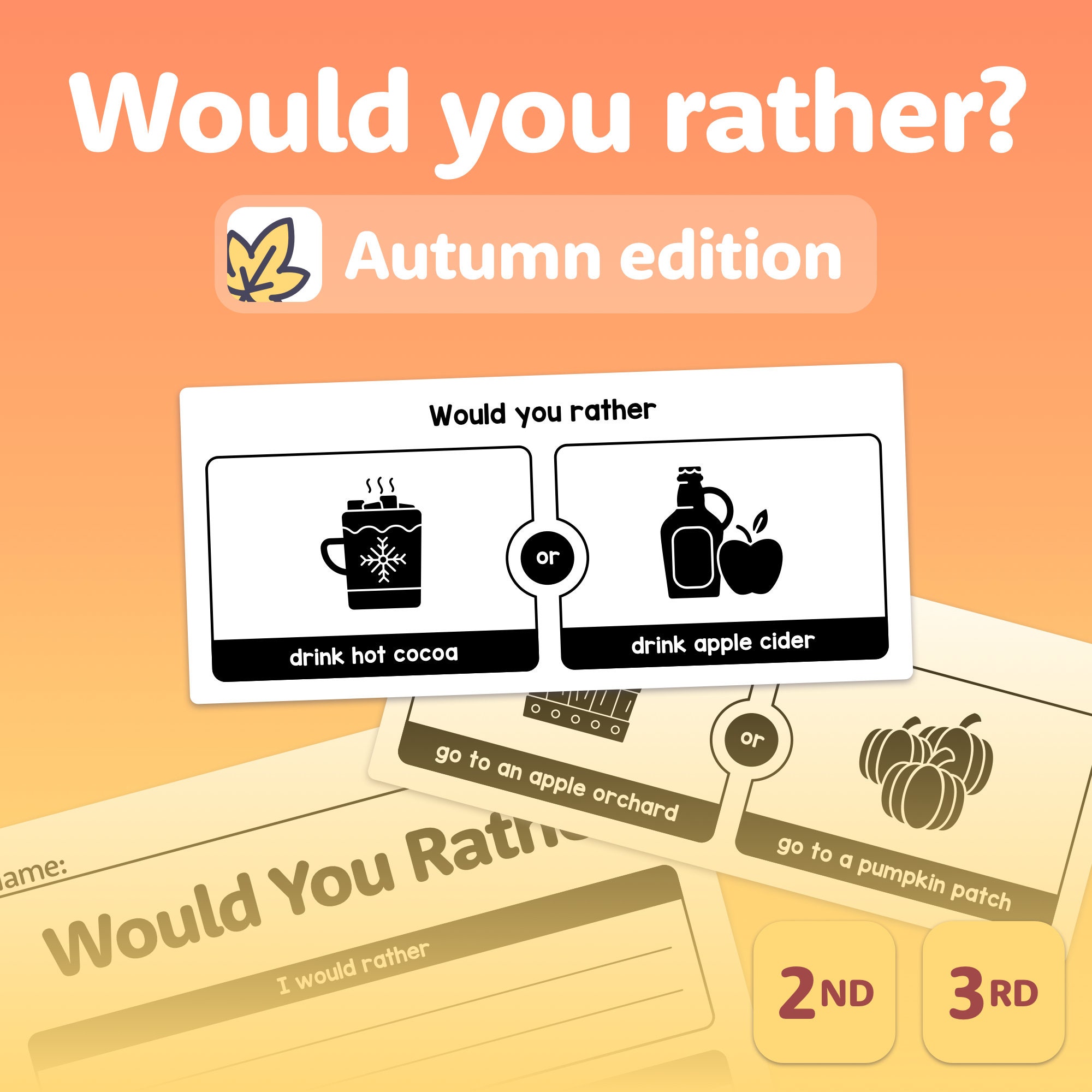 Fall Opinion Writing Prompts | 1st, 2nd, 3rd Grade Daily Autumn Writing ...
