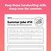 Summer Handwriting Worksheets | Kindergarten, 2nd, & 1st Grade ...