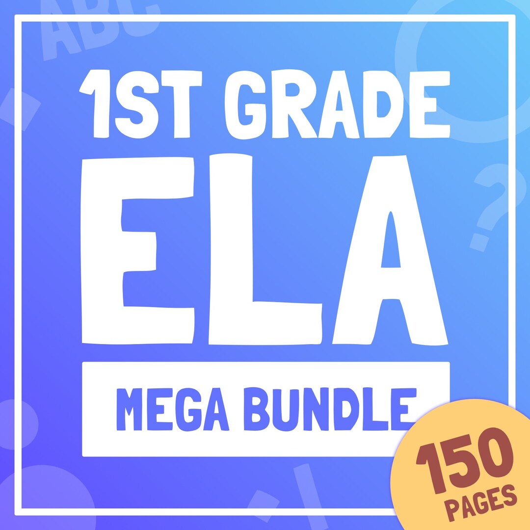 1st Grade English Worksheets For Distance Learning First Etsy