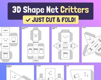 3d Shape Nets Svg - Etsy
