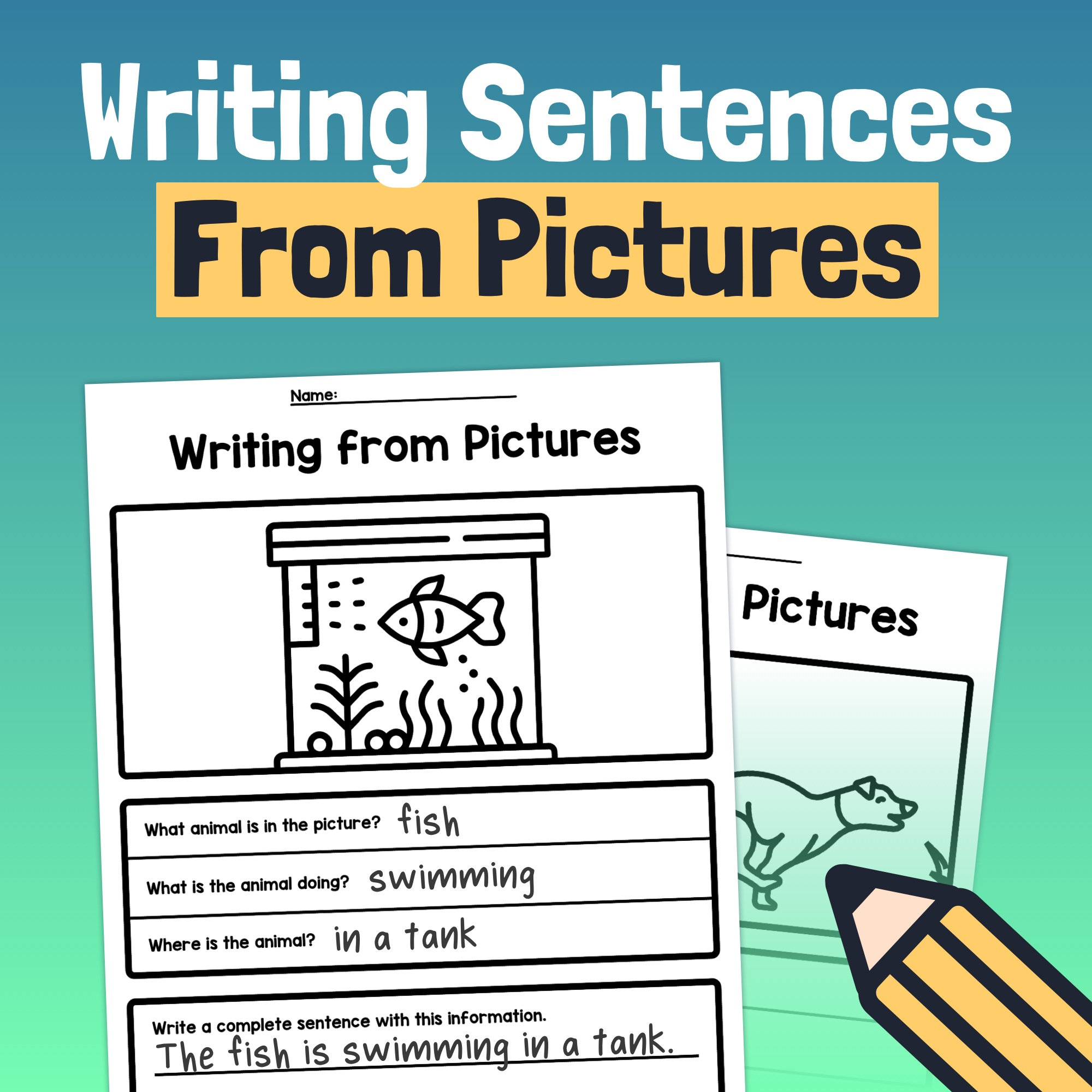 Sentence Writing Worksheets | K-3rd Grade Sentence Structure Activities ...